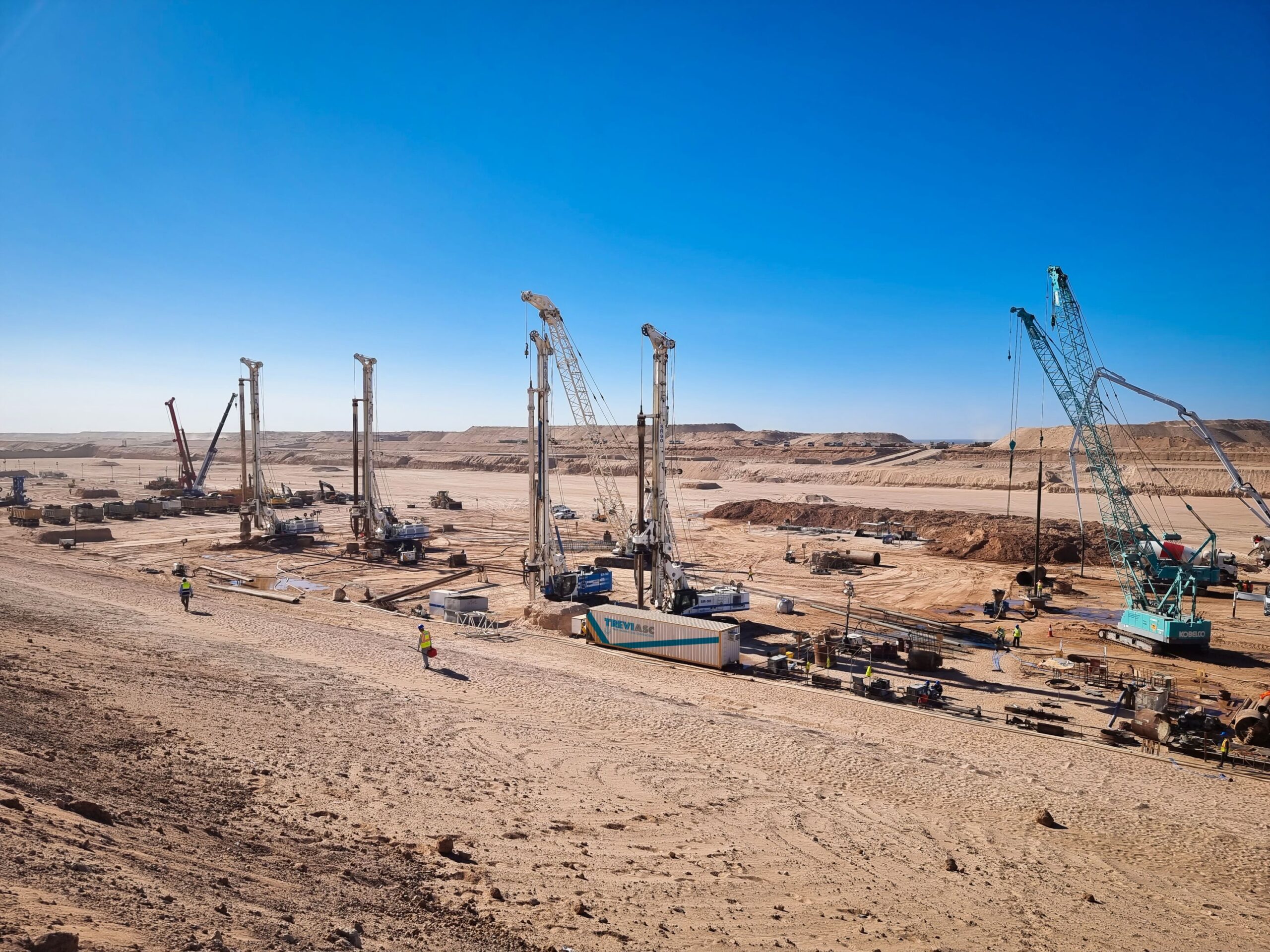 Trevi ASC, work has begun on foundations for "The Line," the city of ...