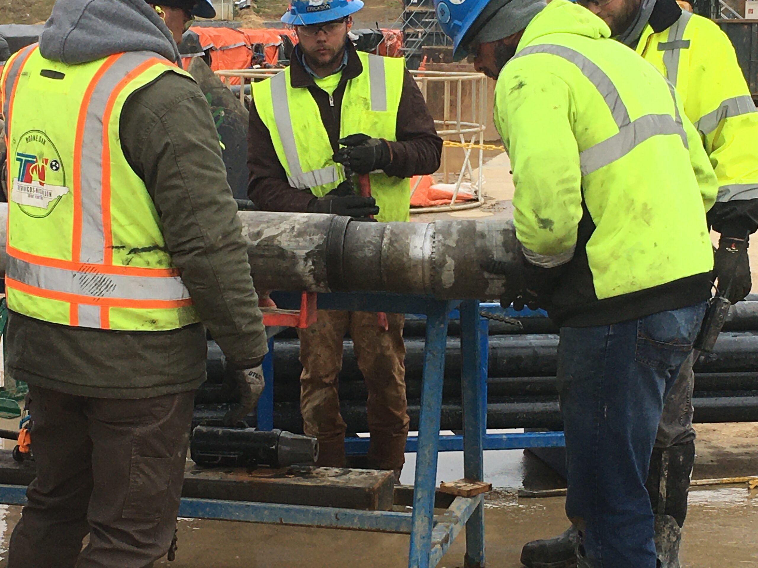 A combination of equipment and techniques for the installation of the ...
